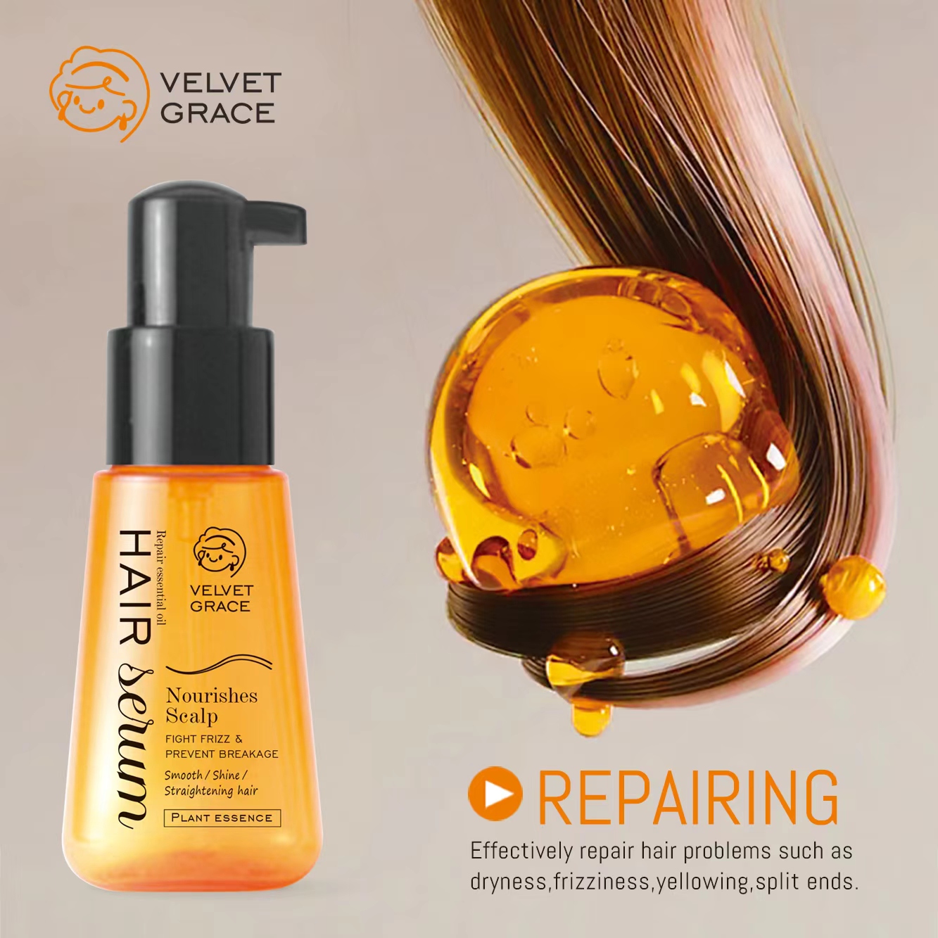 Velvet Grace Hair Repairing Oil Nourishing Scalp Anti-frizz Anti ...