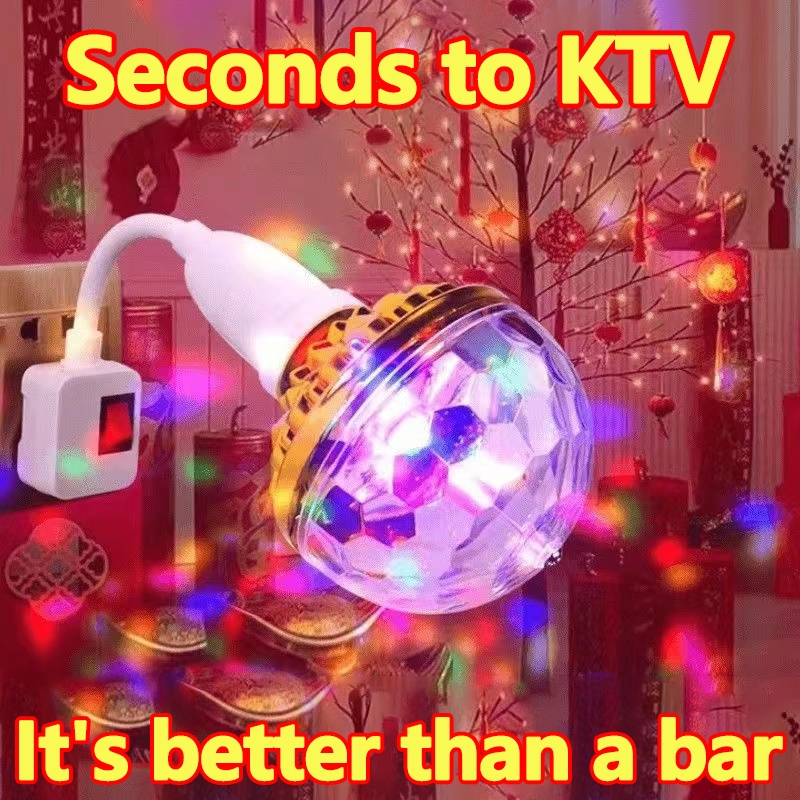 Colorful Rotating Light Bulb KTV Seven Color Flashing Stage Room ...