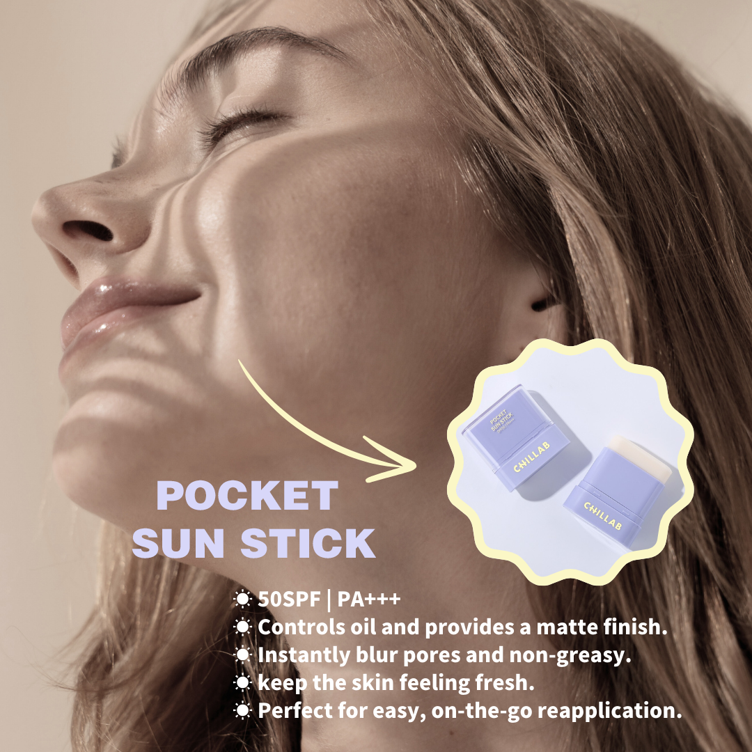 Chillab Pocket Sun Stick - SPF 50/PA+++,Sunstick Smoothing Non-Sticky ...