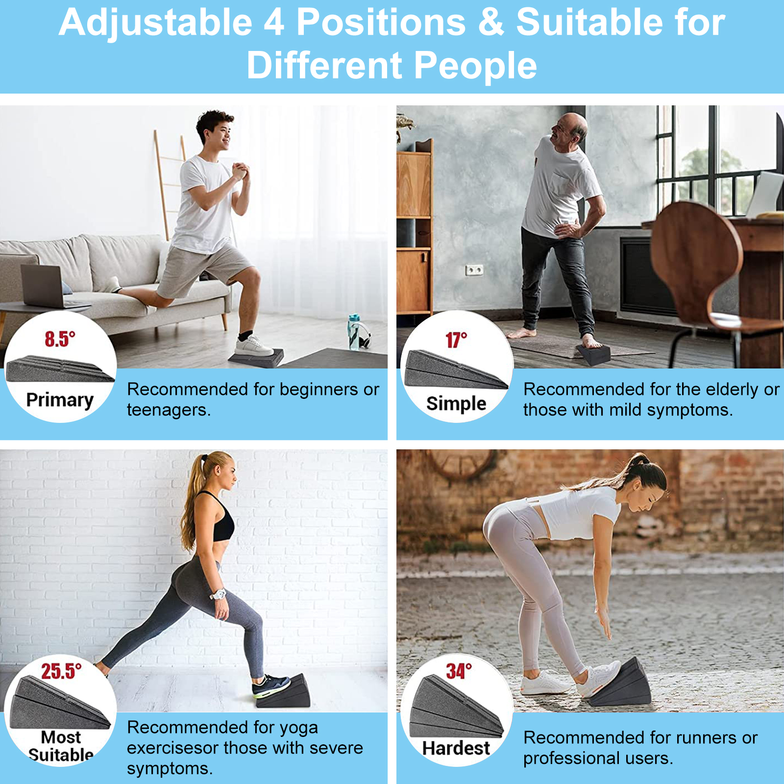 【Local Warehouse+COD】3pcs Squat Wedges Calf Extender Anti-slip Squat ...