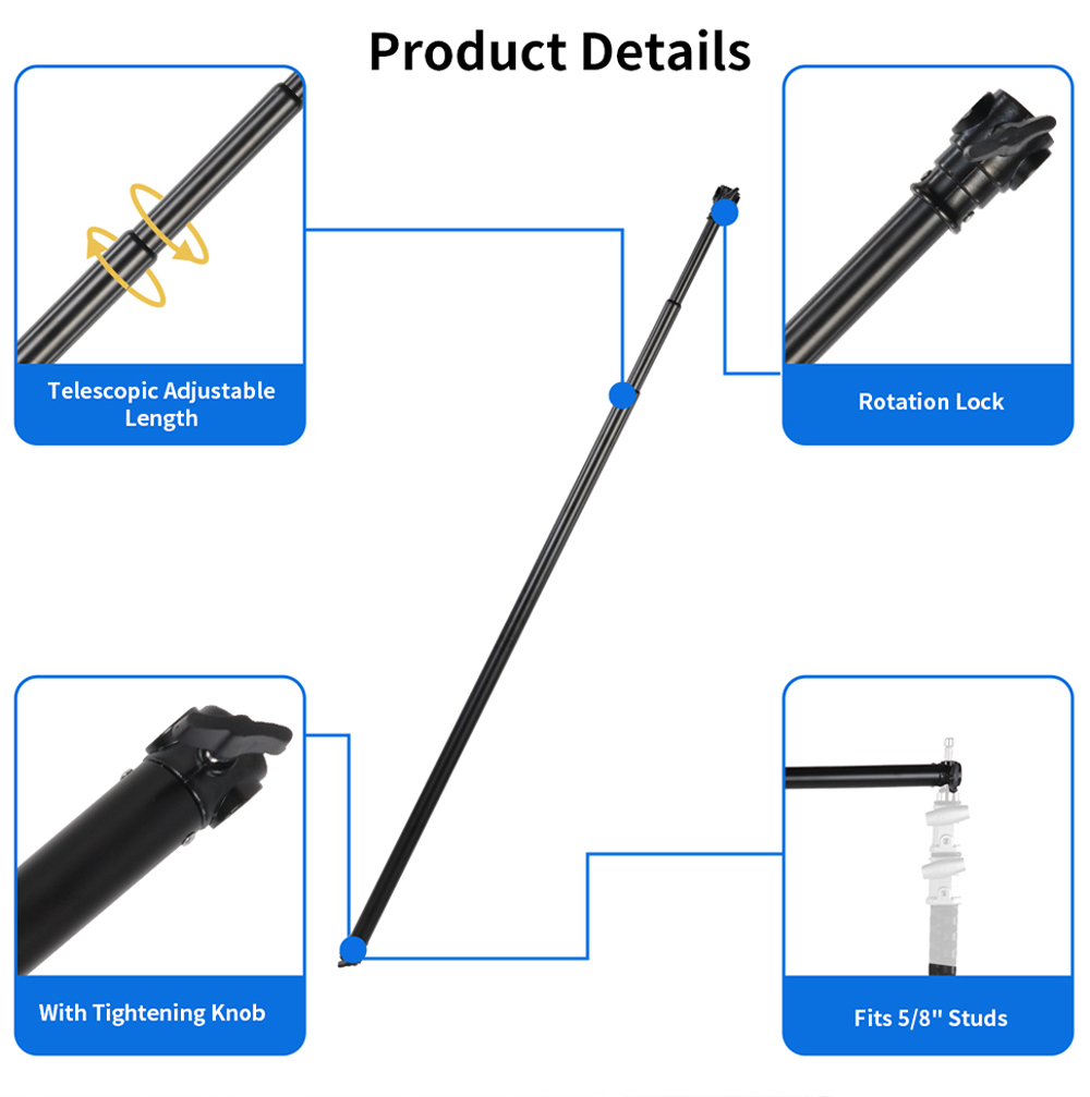 Pro Telescopic Background Support Cross Arm Crossbar, Heavy Duty ...
