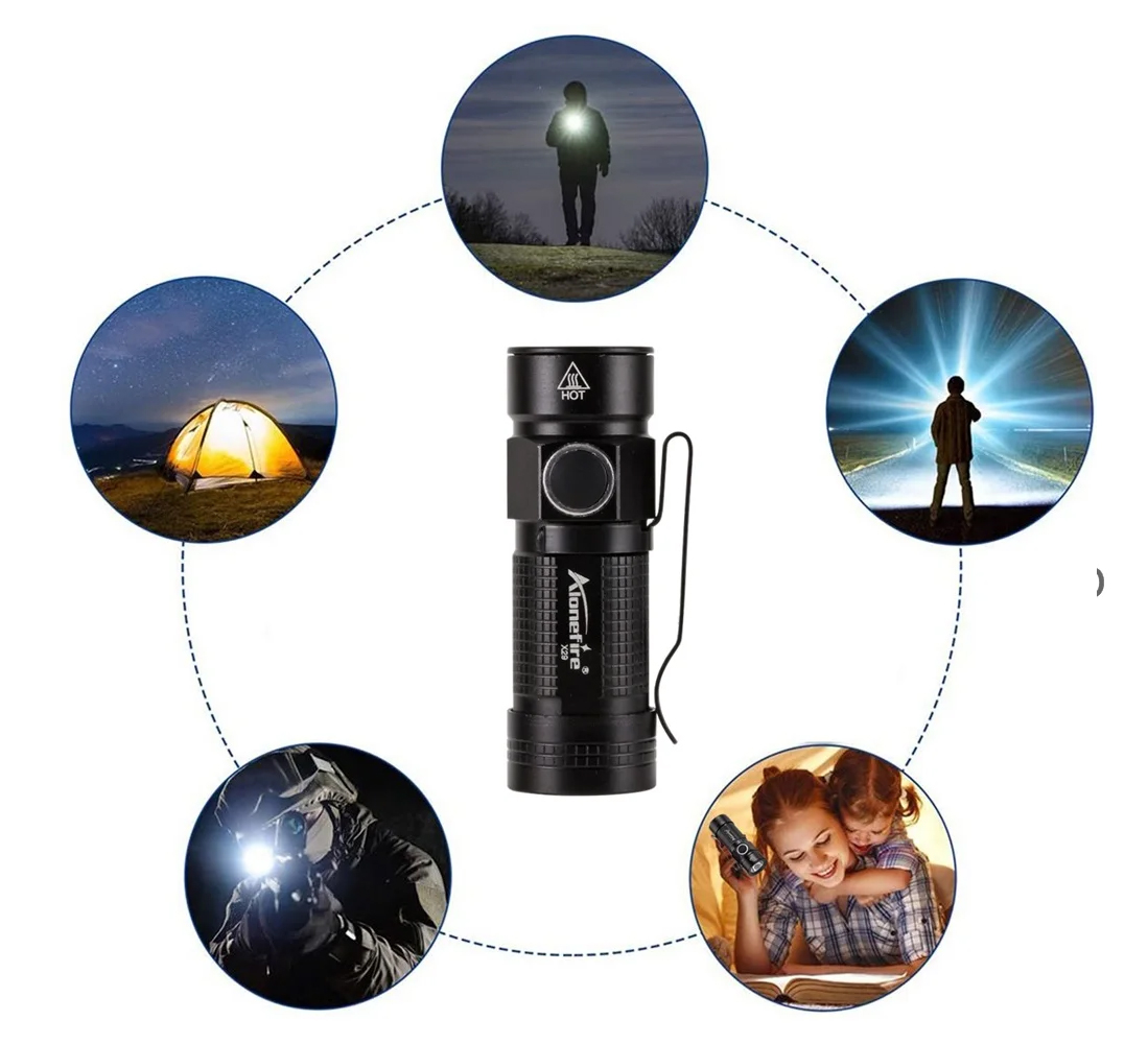 Alonefire LED Portable Mini LED Flashlight 12Hr Long Endurance Fishing ...