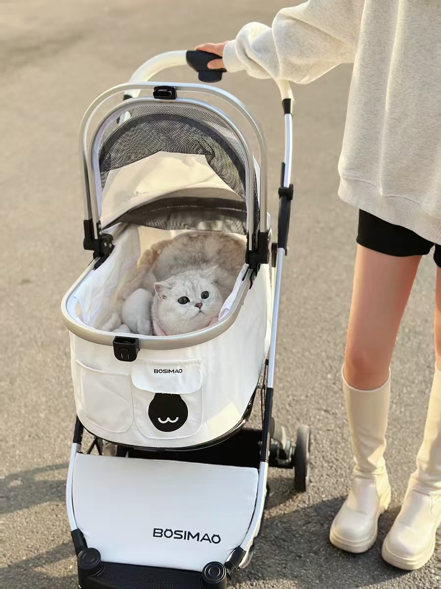 Pet Stroller Dog Walking Going Out Cat Stroller Lightweight Foldable ...