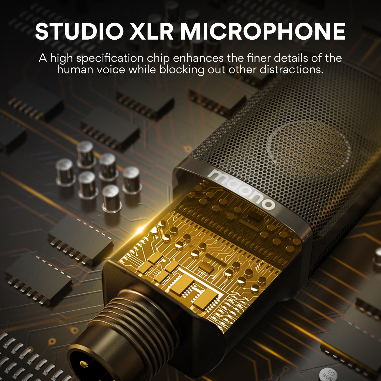 Maono PM500T XLR Condenser Microphone 34mm Large Diaphragm Condenser ...