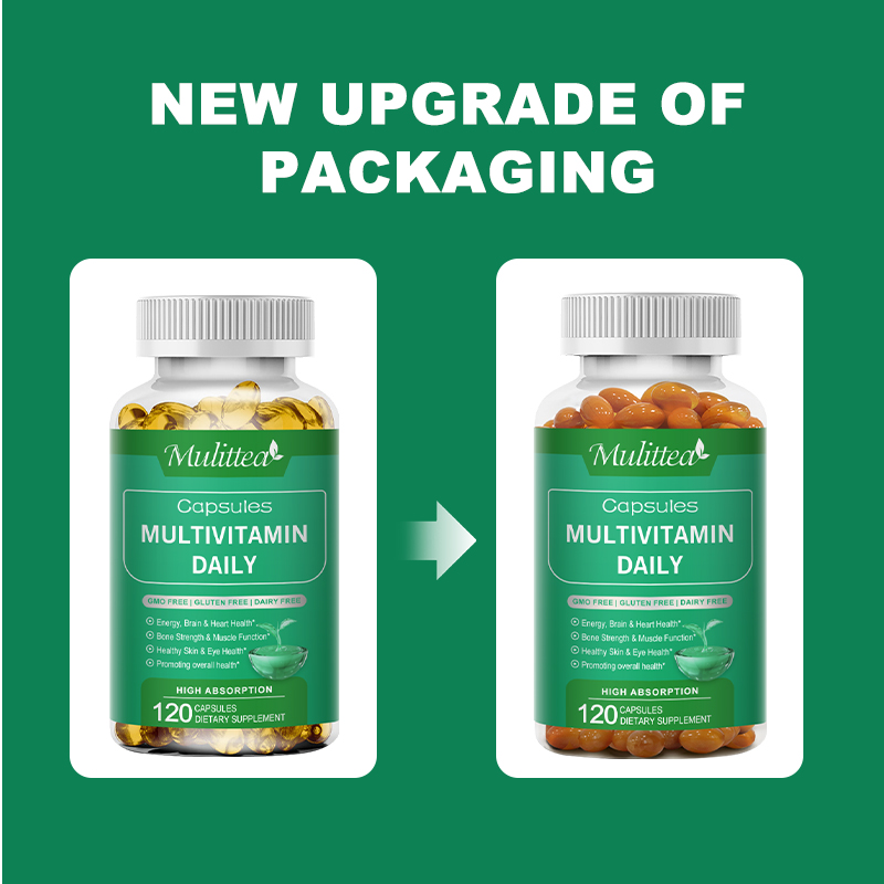 Mulittea Multivitamin Capsules Immune System and Energy Support ...