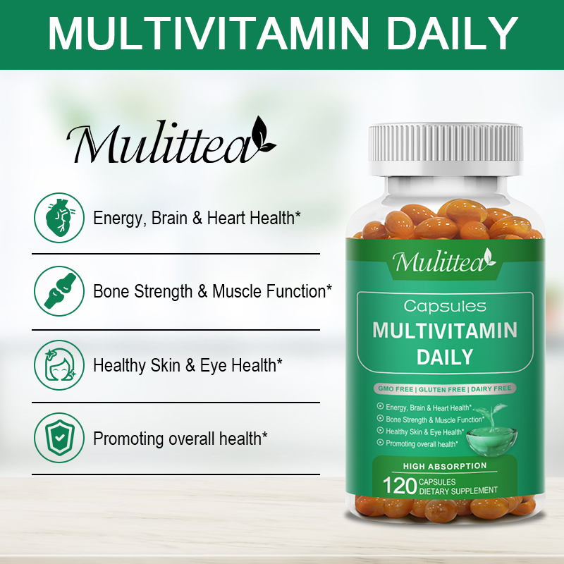 Mulittea Multivitamin Capsules Immune System and Energy Support ...