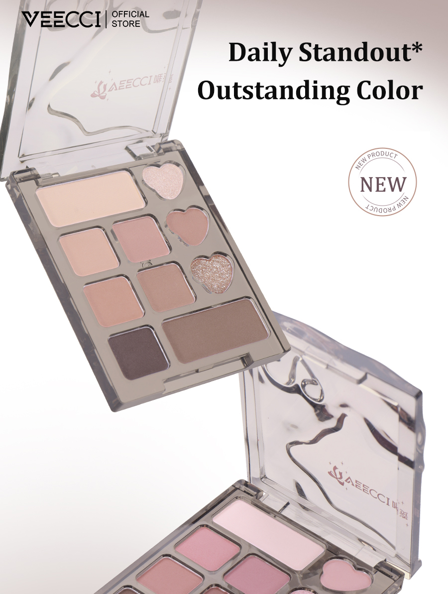 VEECCI eyeshadow Matte Shimmer Ten colors Multipurpose Portable ...