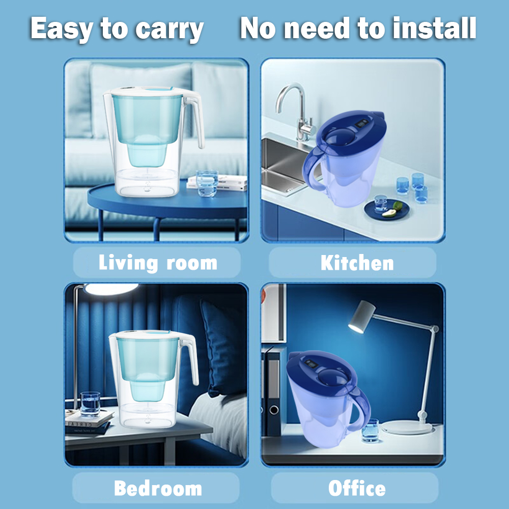 Portable Alkaline Water Pitcher Healthy Mineral Water Filter Water ...