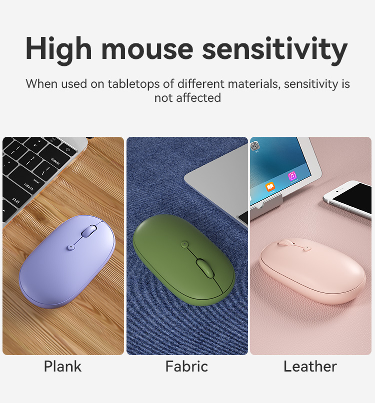 BOW MB163L Wireless Bluetooth Mouse Portable Mini Ergonomic ...
