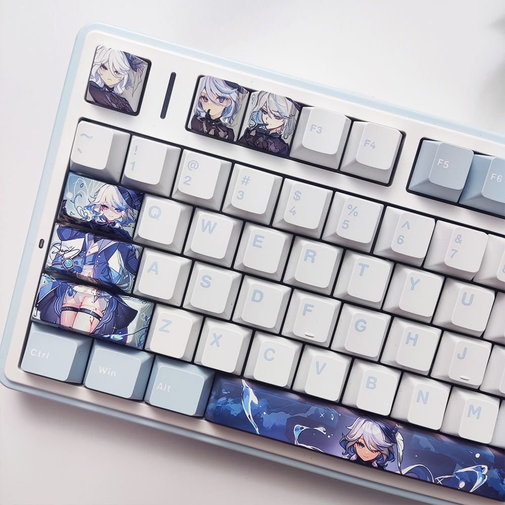 Honkai Impact Elysia Keycaps Genshin Impact Furina Cherry Profile PBT ...