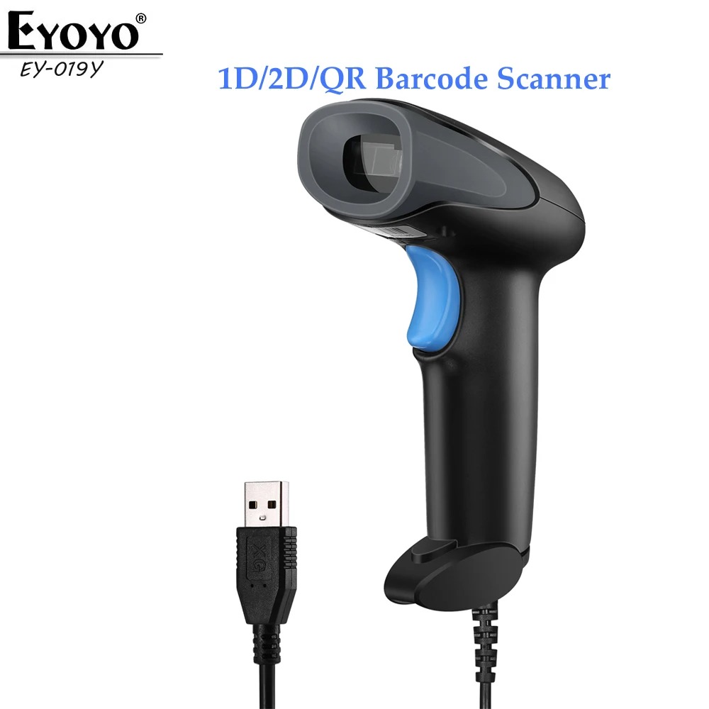 Eyoyo Wired 1D 2D QR Barcode scanner USB Wired Handheld DataMatrix ...