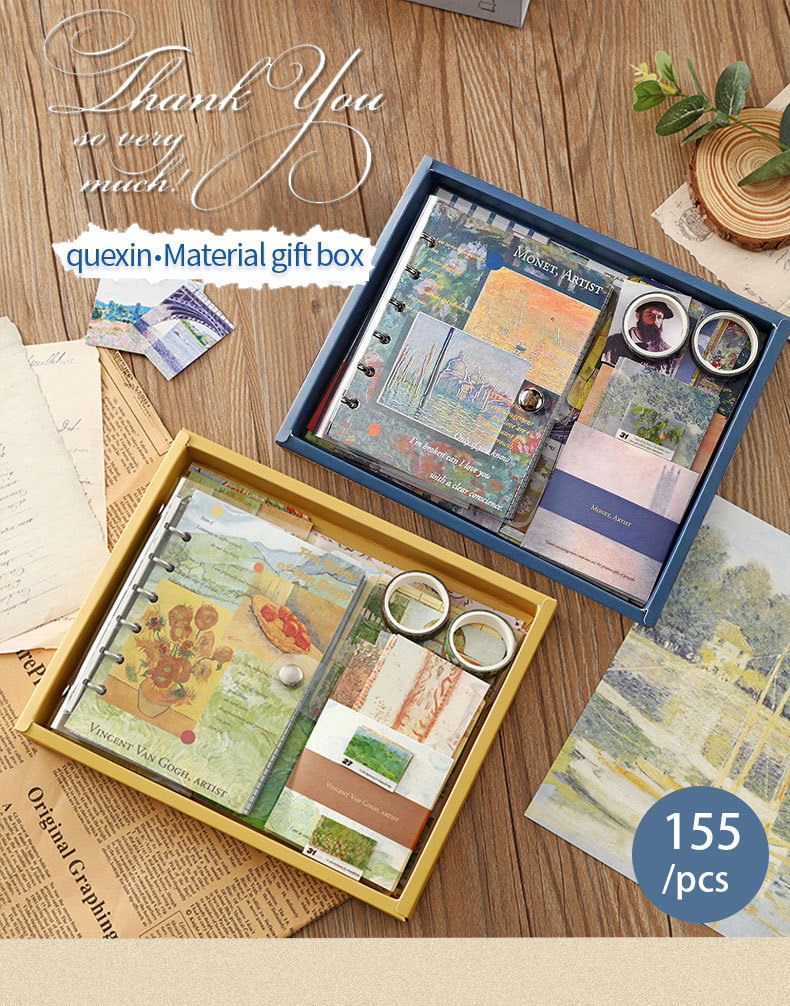 Vintage Aesthetic Scrapbook Kit, 150 Pcs Scrapbooking Supplies Kit for ...