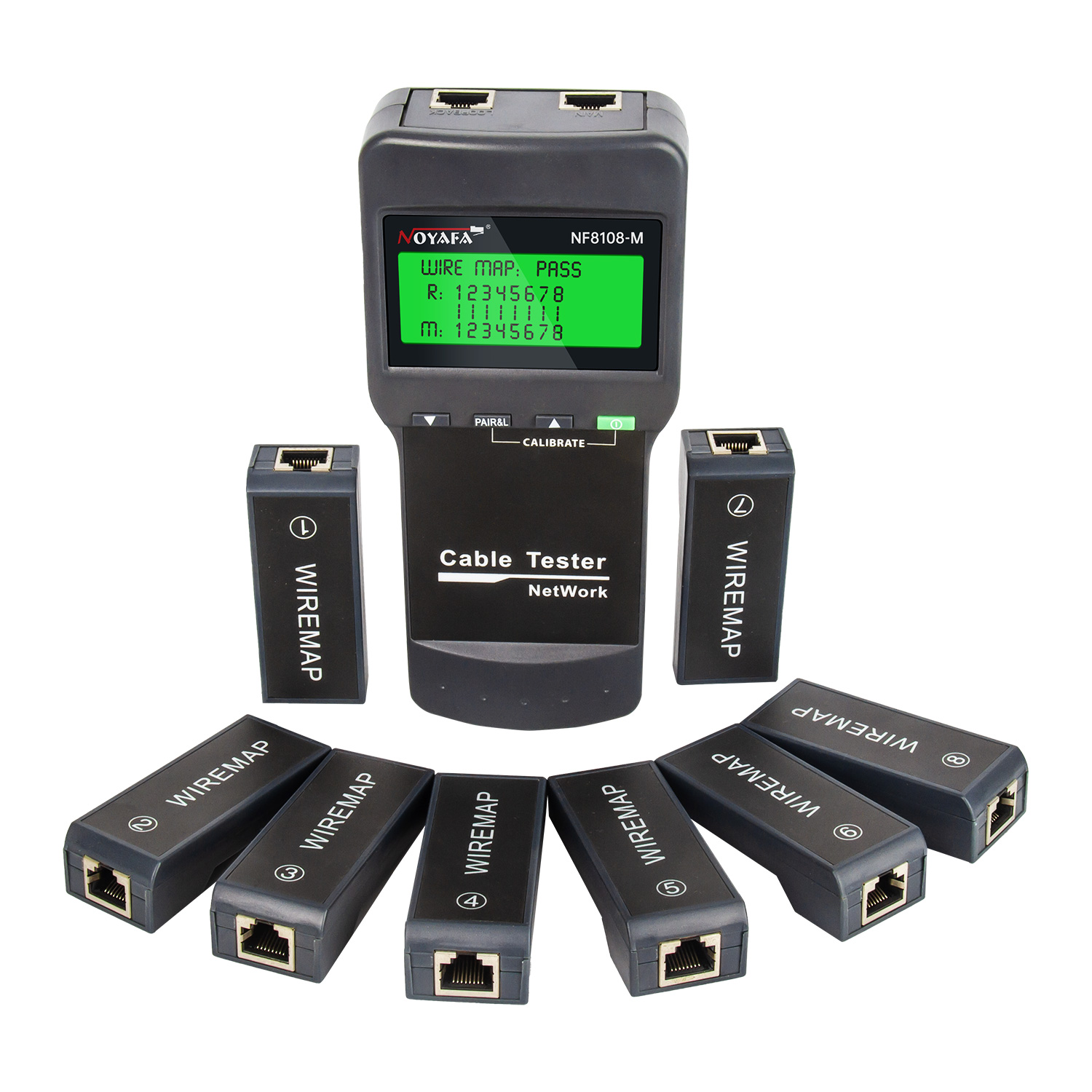 NOYAFA NF-8108M Digital Network LAN Cable Tester Meter RJ45 5E, 6E ...