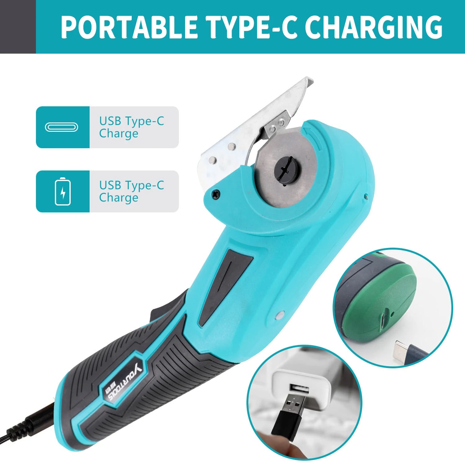 Electric Scissors Cutter Cloth Carpet PVC Leather S Handheld Electric ...