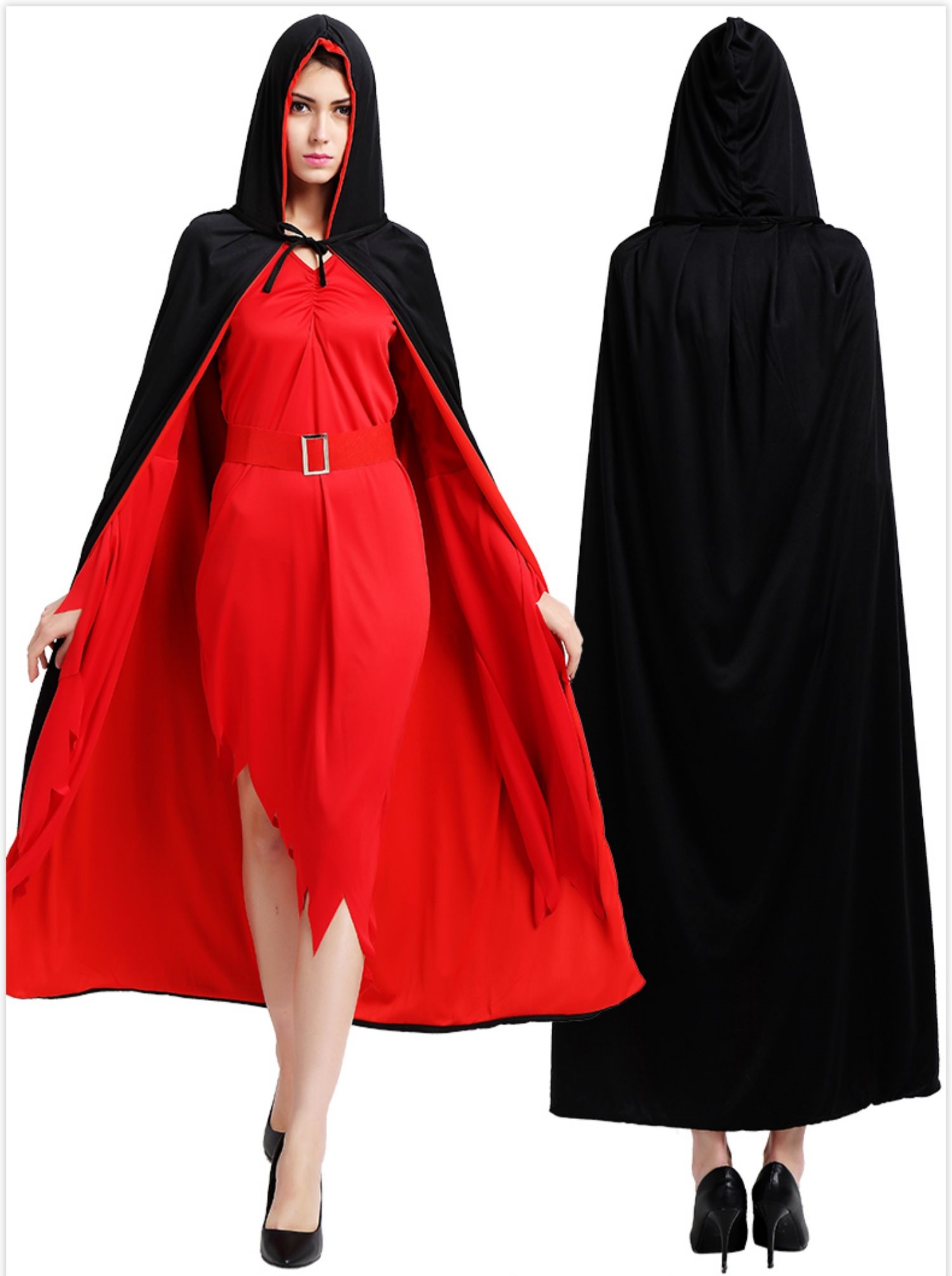 Halloween cape Wizard And Witch Robe Fantasy Magic Costume Vampire ...