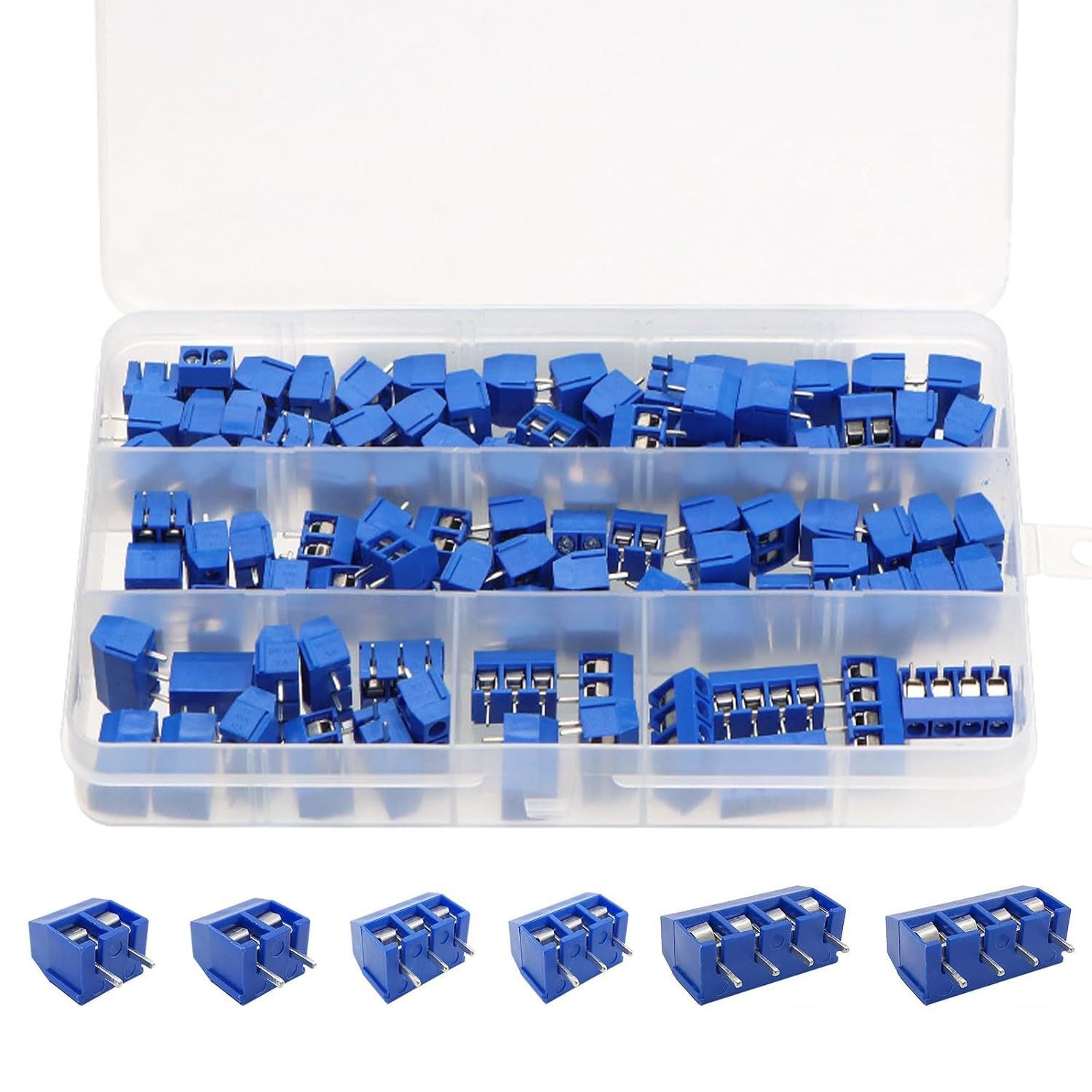 100Pcs KF301-2P KF301-3P KF301-4P PCB Screw Terminal Block 2 Pin 3 Pin ...