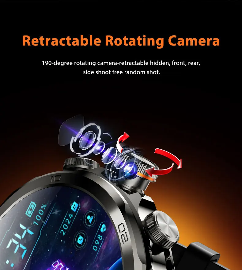 NEW H19 Smart Watch 4G/5G SIM Card 8GB 128GB AMOLED 720*720 Pull Out ...