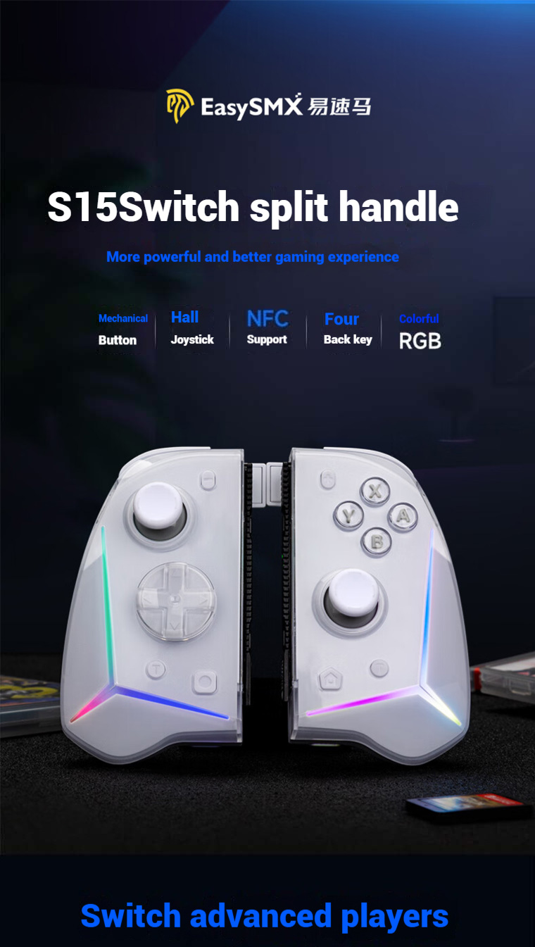 EasySMX S15 Switch gamepad joycon left and right split wireless Bluetooth gamepad NS Nintendo ...