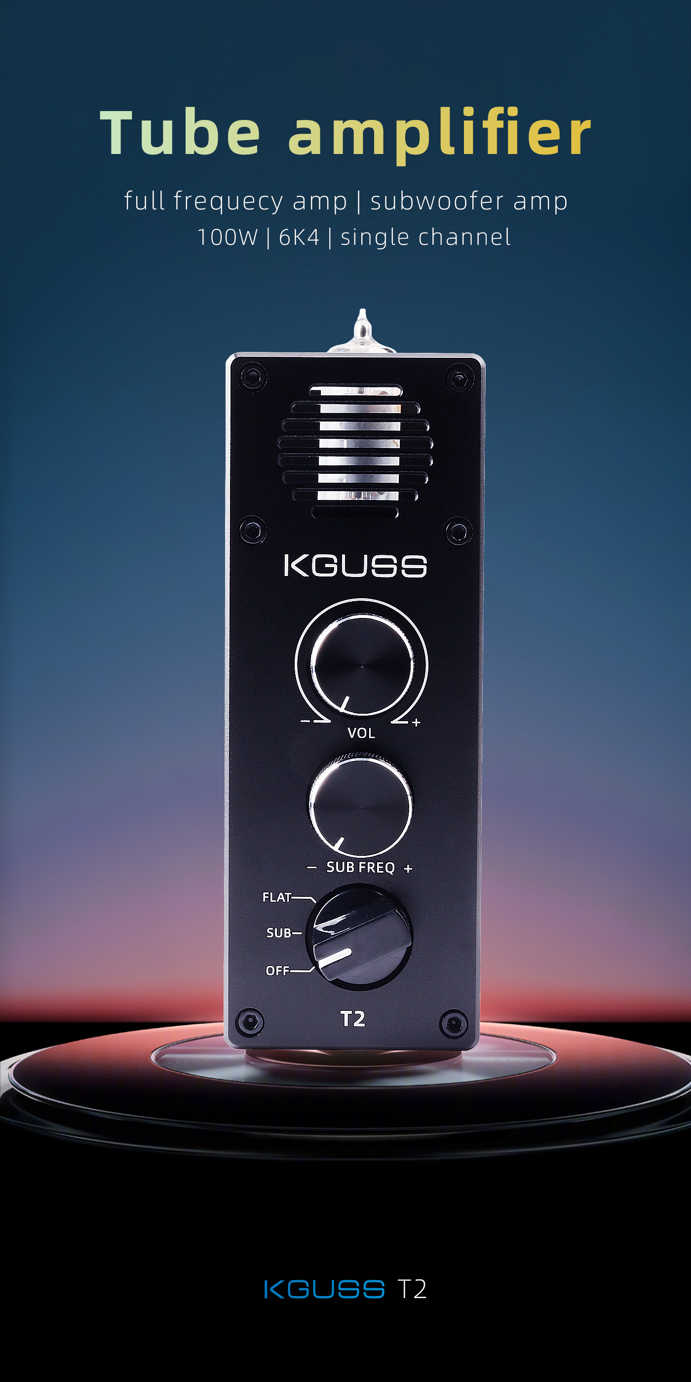 Kguss T2 150W Tube Power Amplifier Full Frequency Power Amplifier ...