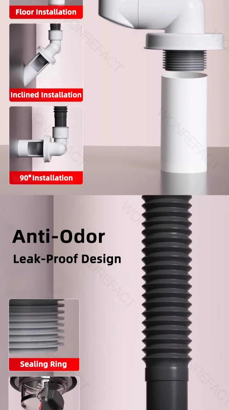 Universal Bathroom Pipe Seal Plug Washing Machine Drain Odor-proof Seal ...
