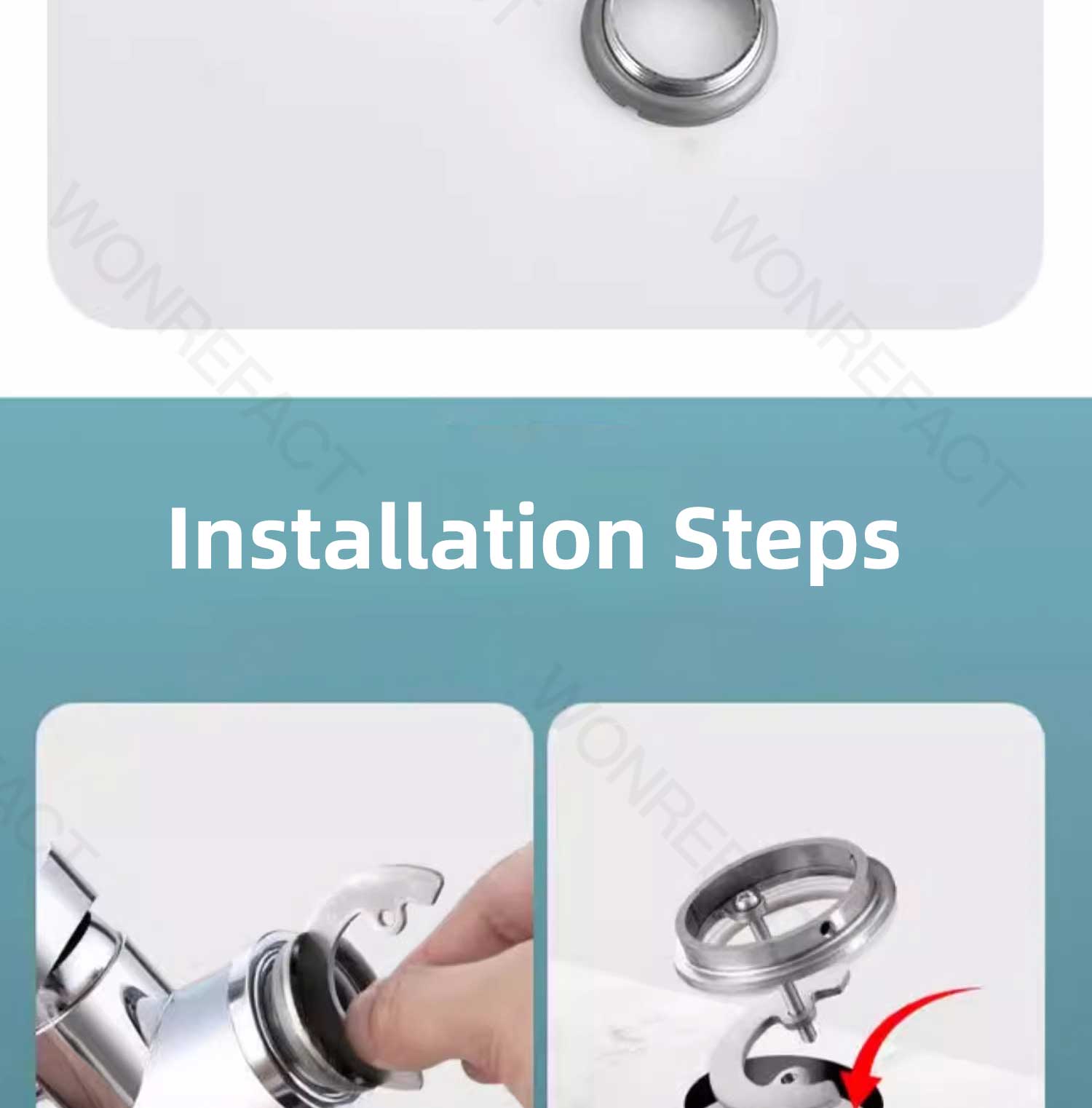 Faucet Fixing Tool Anti-loosening Faucet Lock Nut Set Quickly Tighten ...