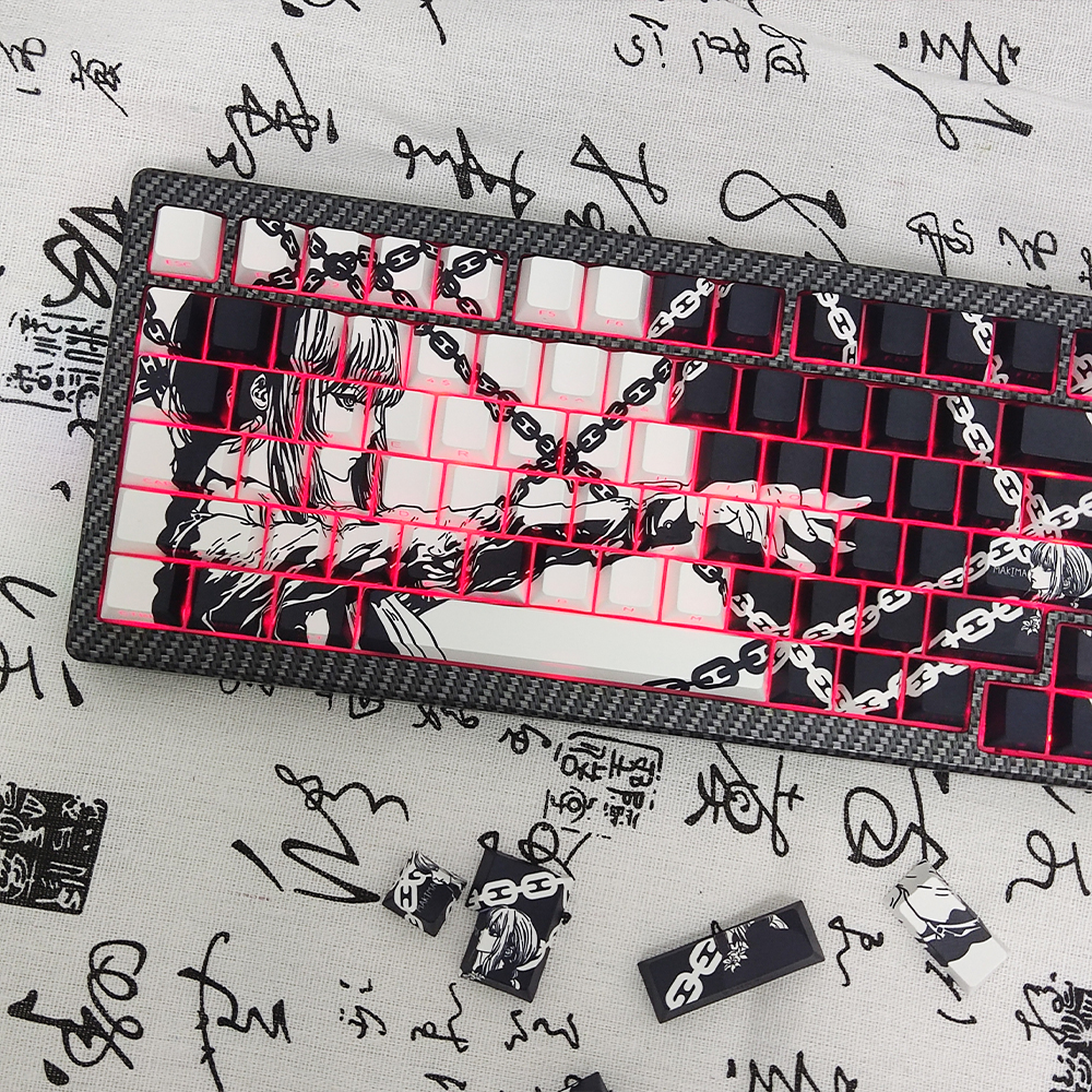 Chainsaw Man Makima Keycap Cherry Profile 130 Keys PBT Five-sided Dye ...