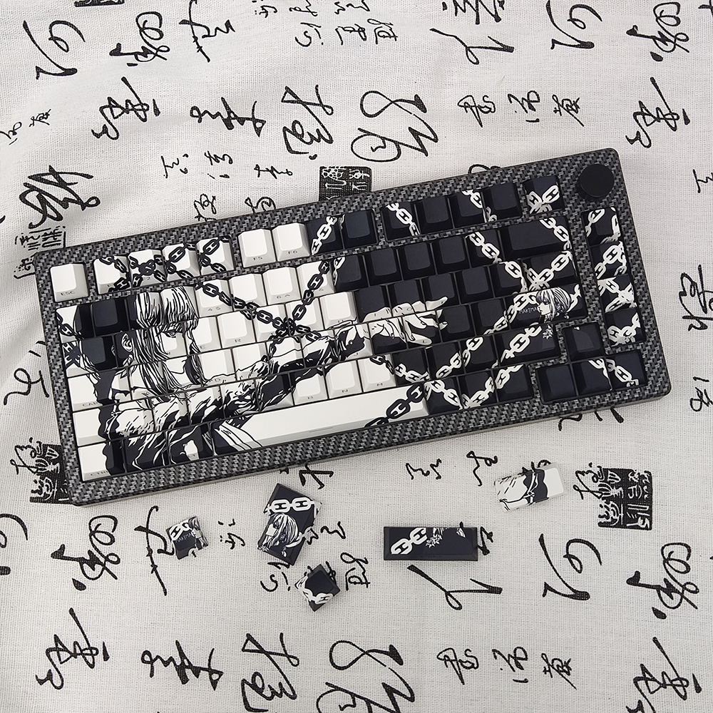 Chainsaw Man Makima Keycap Cherry Profile 130 Keys PBT Five-sided Dye ...