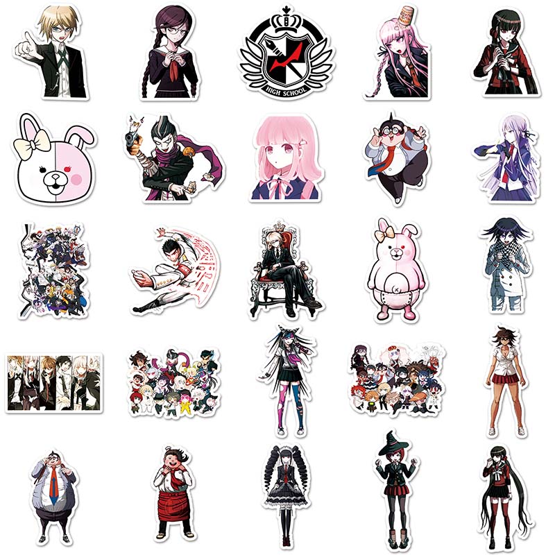 50pcs Danganronpa: Trigger Happy Havoc Stickers for Helmet Desktop Wall ...