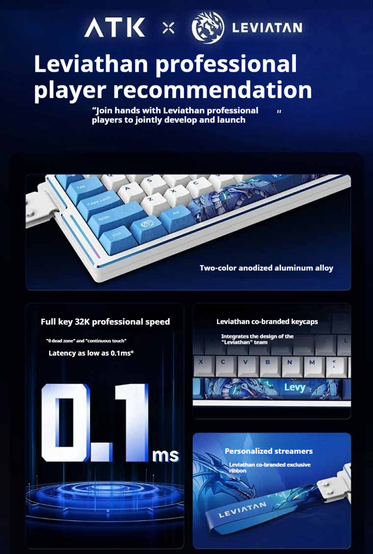 ATK Lev Edge 60He Aluminum alloy magnetic Switch mechanical keyboard ...