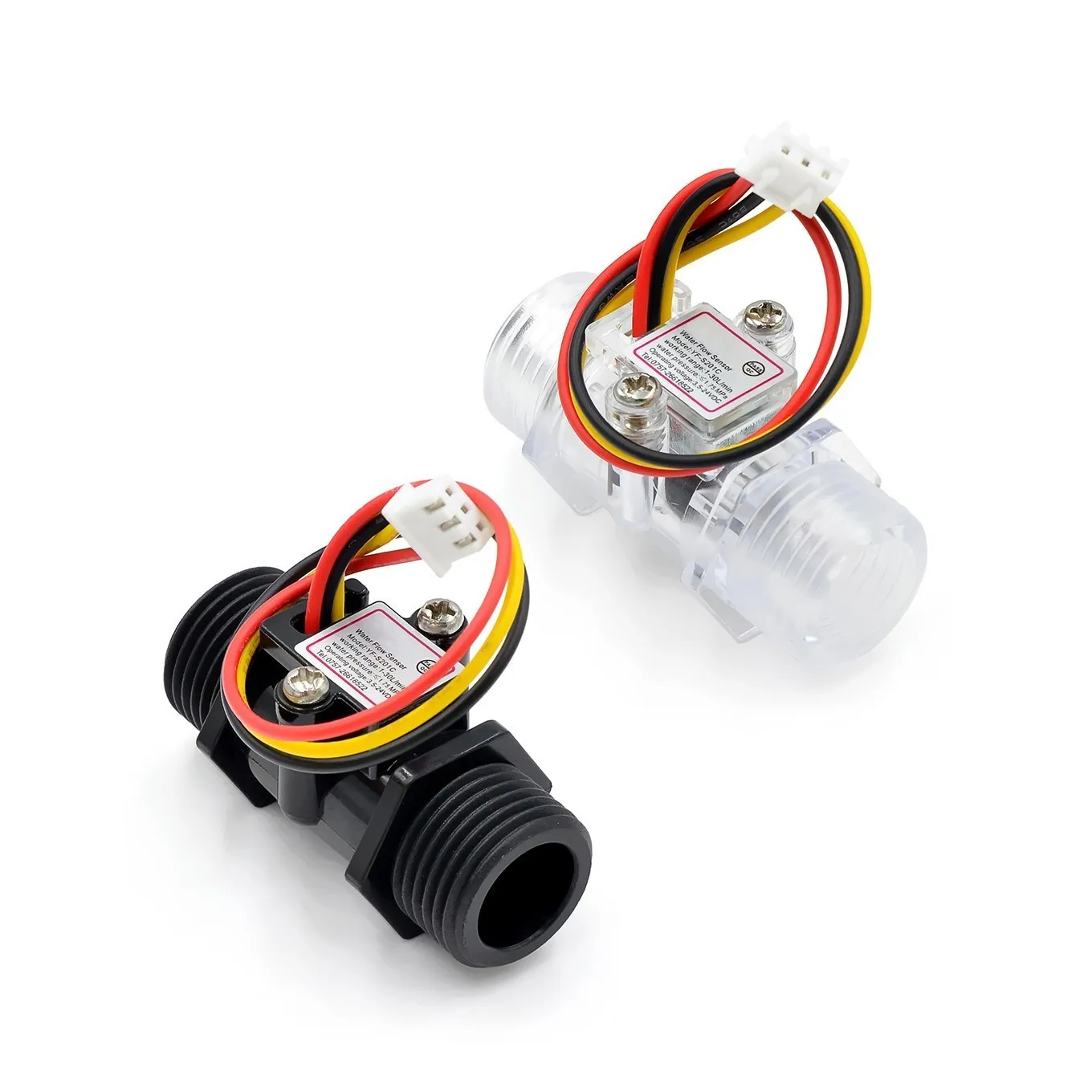 Water Flow Sensor Switch G1/2" Fluid Flow Meter Water Control ...