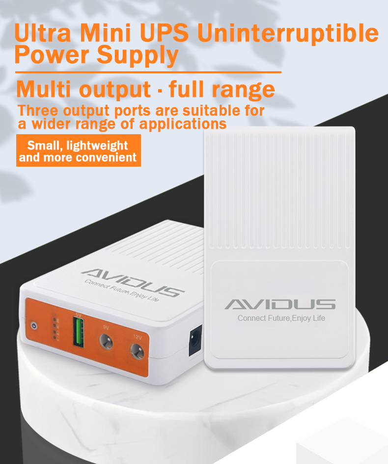 V380 PRO x AVIDUS 10400mAh Mini UPS Battery Backup for WiFi Router ...