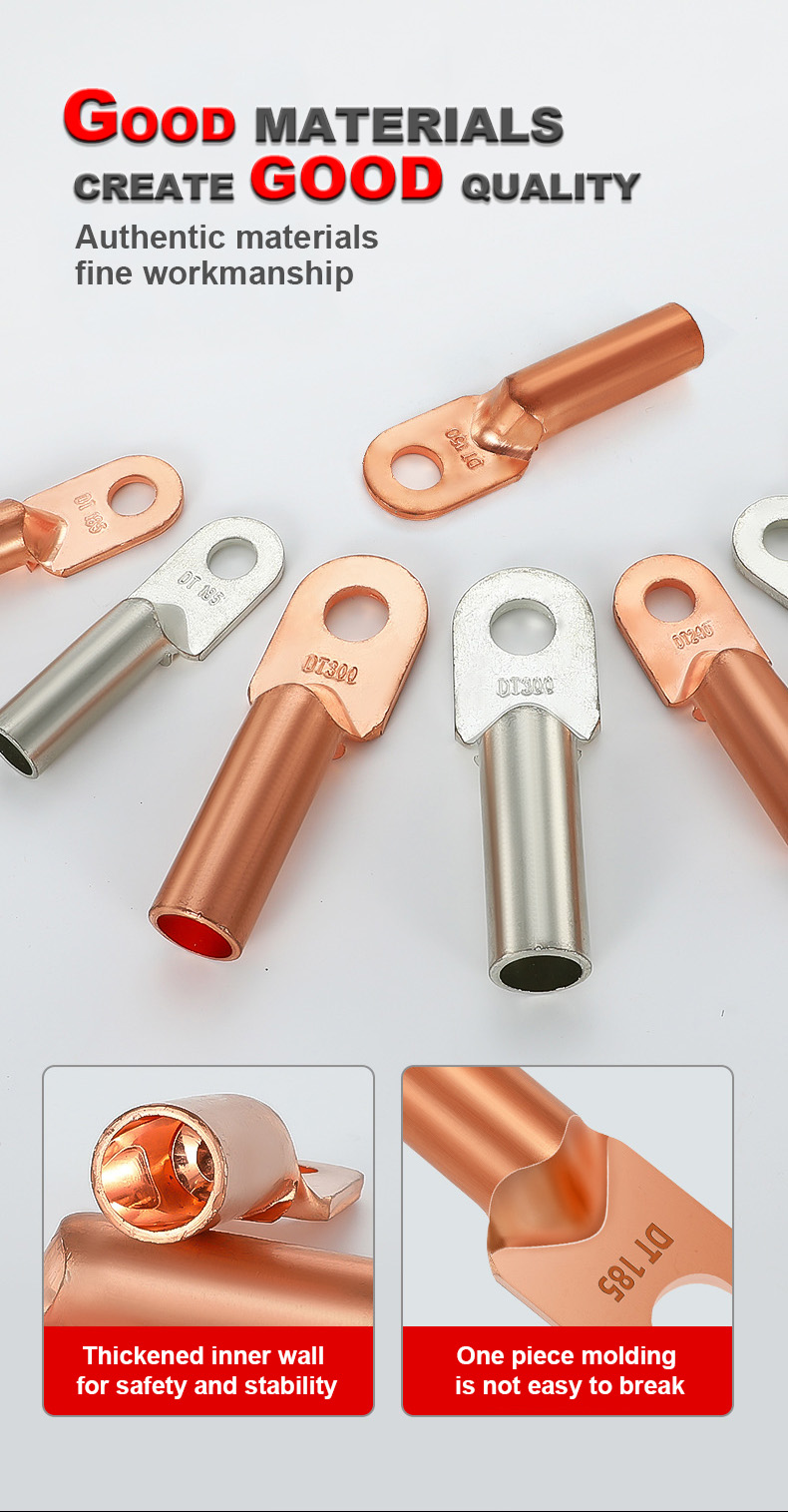 DT10 to DT300 A-level DT copper nose terminal block Lug 120mm2-300mm2 ...