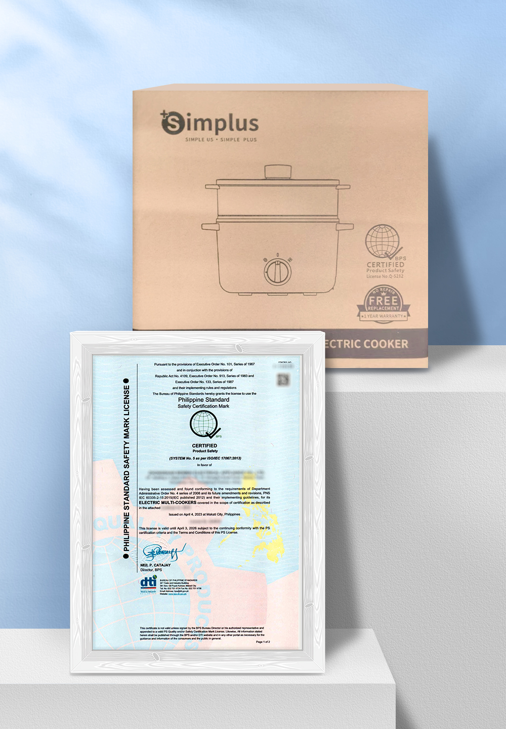 Simplus Electric Cooker Multi Cooker Ceramic Nonstick 1.5L/3L Cooking ...