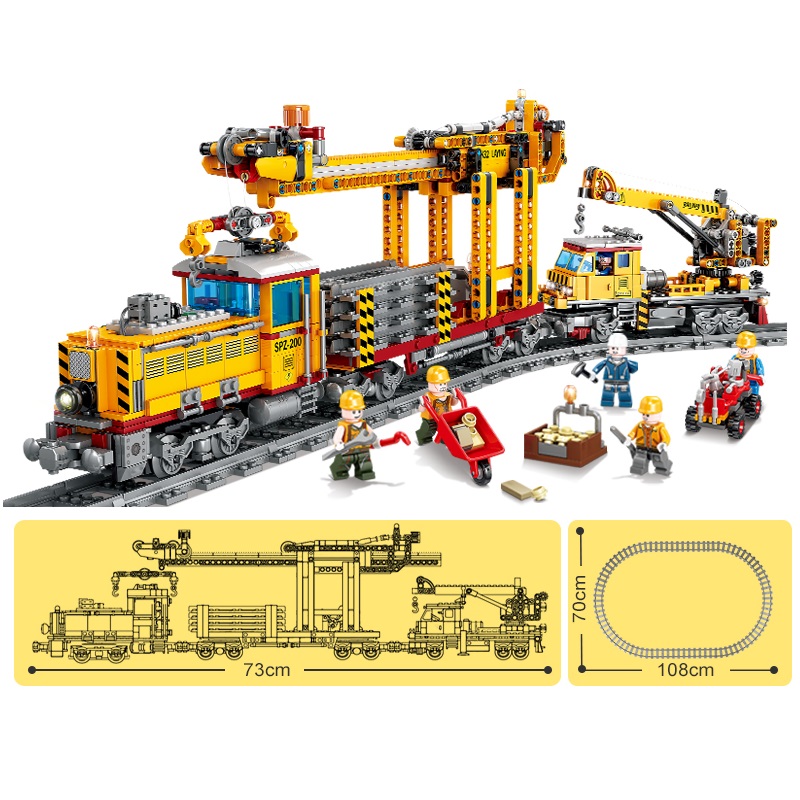 DPK-32 Railway Track Laying Machine Building Blocks 1270 Pcs KAZI Train ...