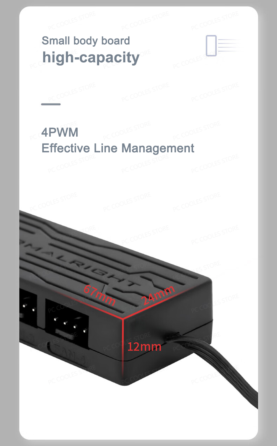 Thermalright PWM FAN HUB X4 Support PWM Fan Accessories Temperature ...