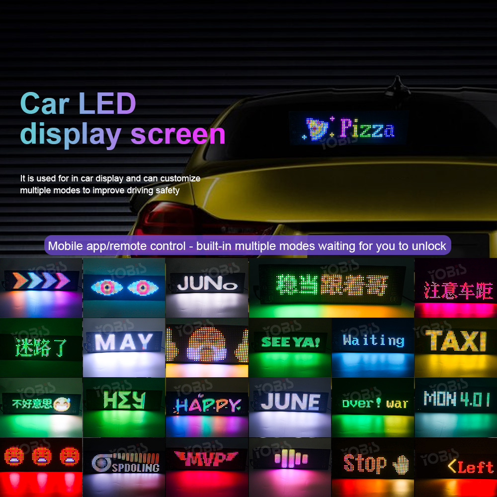 Car LED Soft Screen Multilingual APP Programmable DIY Scrolling ...