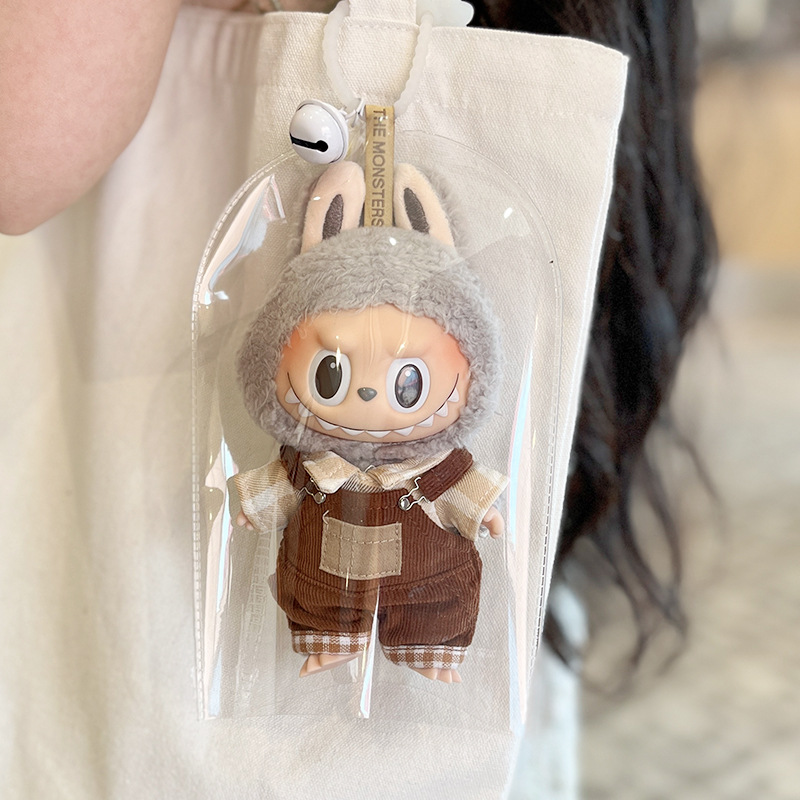 15cm 17cm Labubu V1 V2 Outdoor doll Bag for Macaron have a seat ...