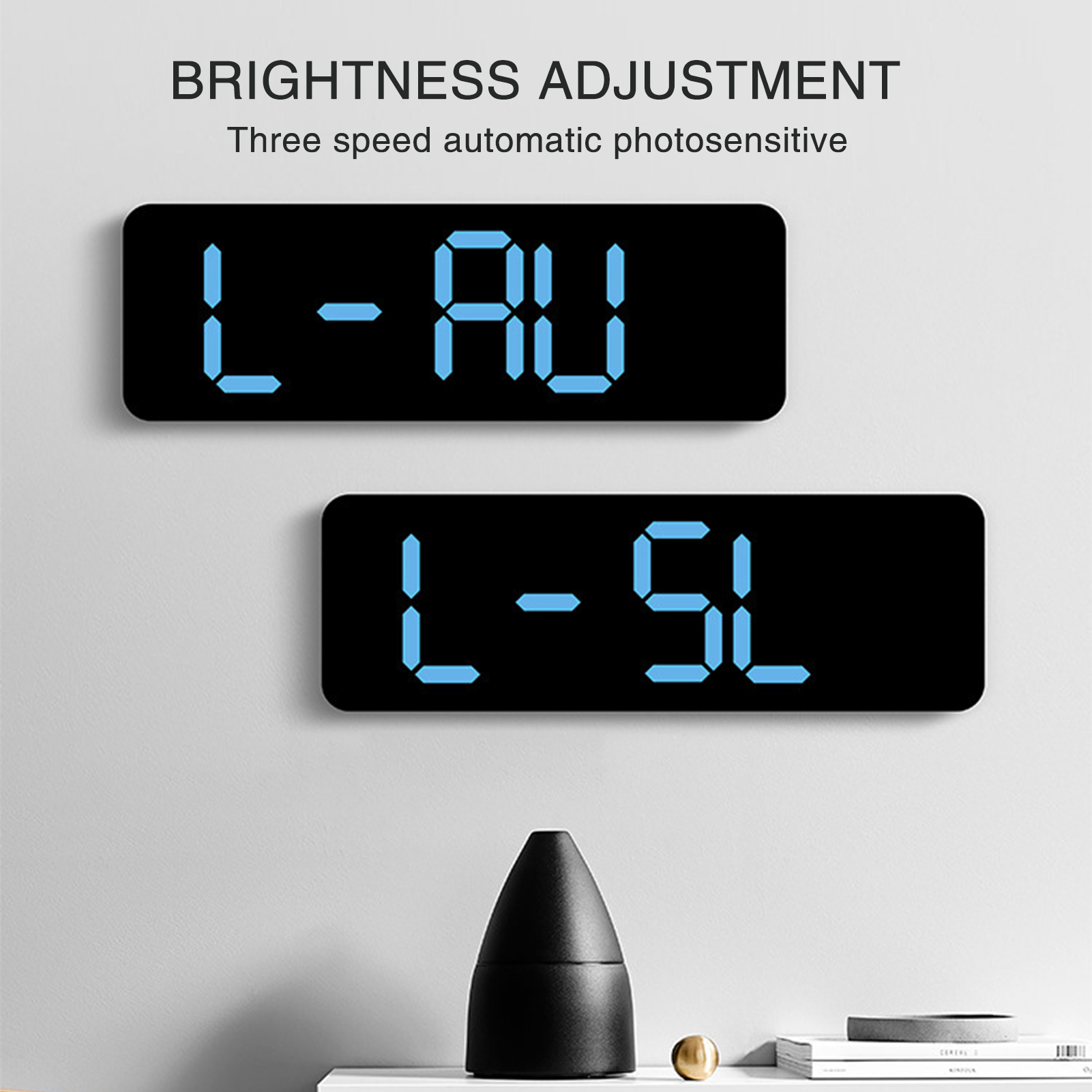 Digital Wall Clocks LED Alarm Clock Large Display Table Clock Wall ...