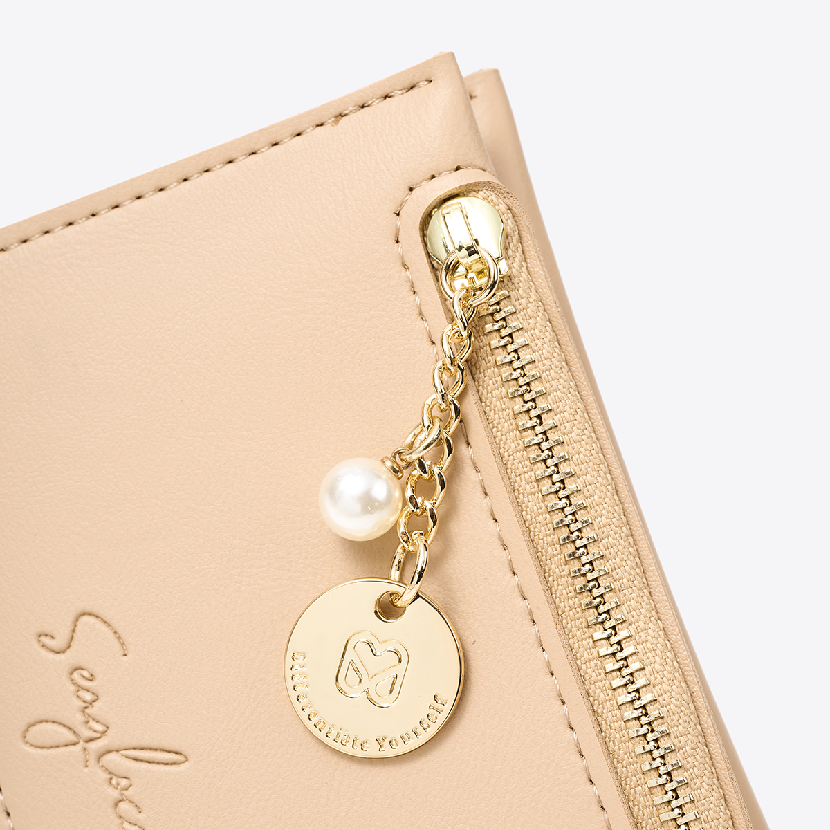 SeaGloca Minimalist Card Wallet with Zipper Coin Pocket 4 Card Slots ...