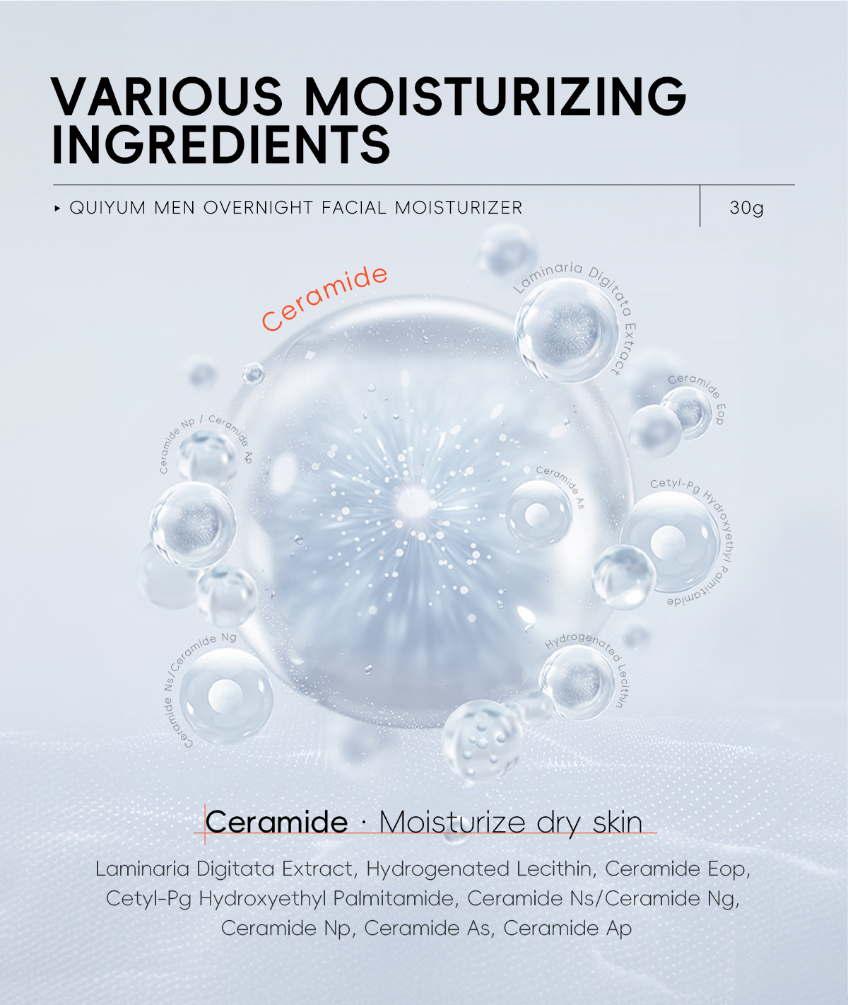 QUIYUM Men Overnight Facial Cream Moisturizer Deliver Essential ...