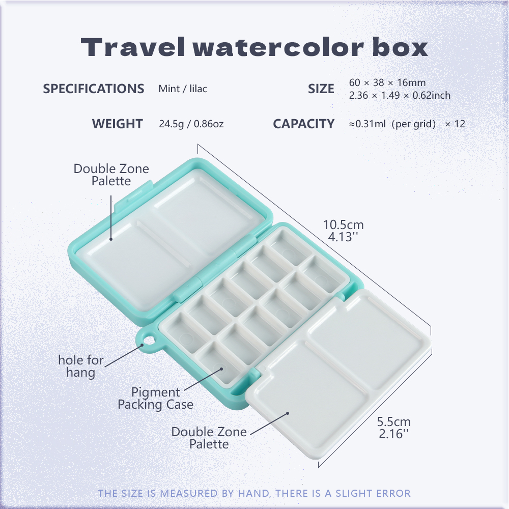 SeamiArt 1pc Mini Portable Travel Plastic Painting Box for Watercolor ...