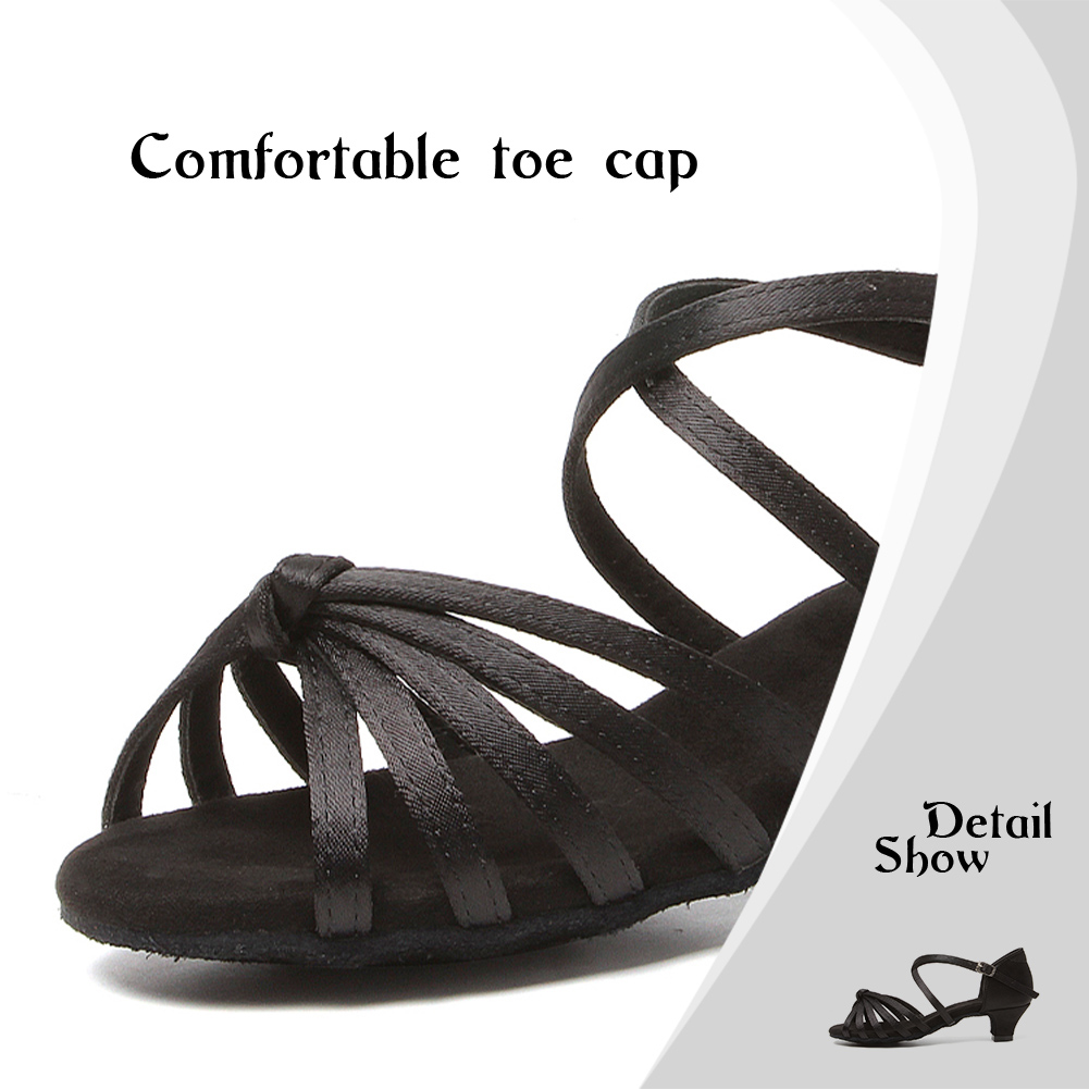 4cm Heel Children's Dance Shoes Latin Dancing Practice Girls Ballroom ...