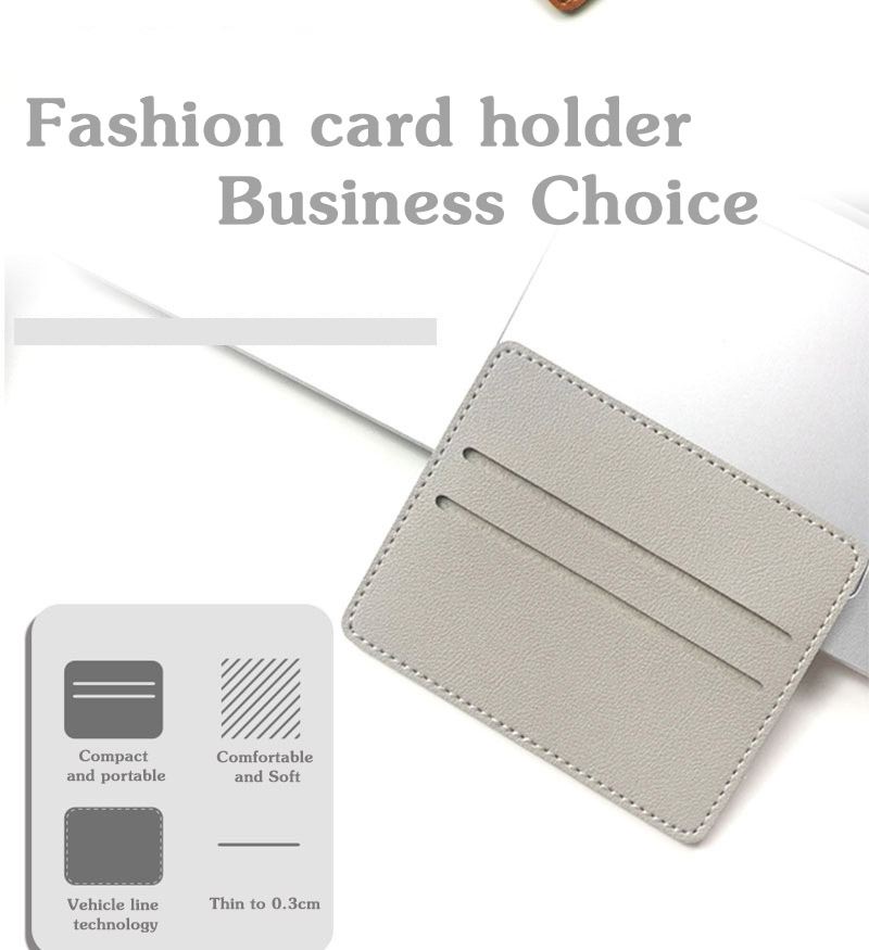 Fashion Card Cover Ultra-thin ID Card Protection Cover Clip PU Leather ...