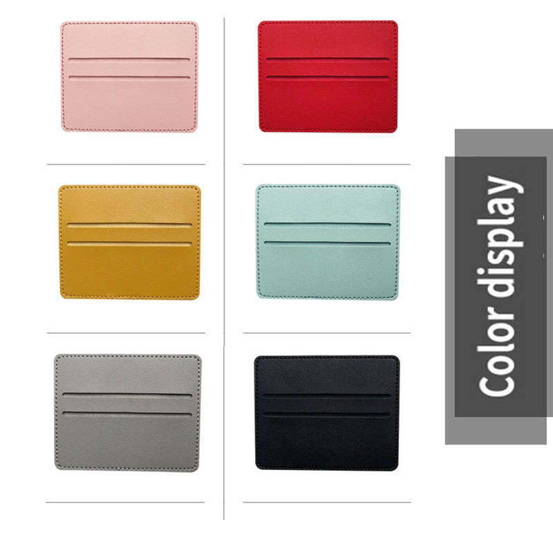 Fashion Card Cover Ultra-thin ID Card Protection Cover Clip PU Leather ...