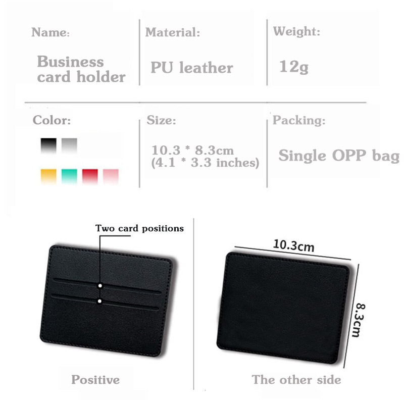 Fashion Card Cover Ultra-thin ID Card Protection Cover Clip PU Leather ...
