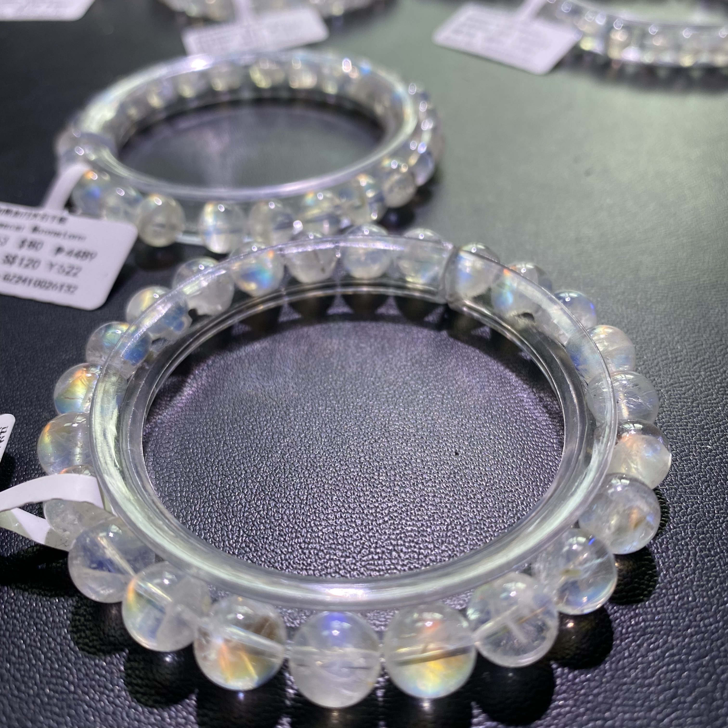 HANLE natural high quality Madagascar rainbow moonstone bracelet with ...