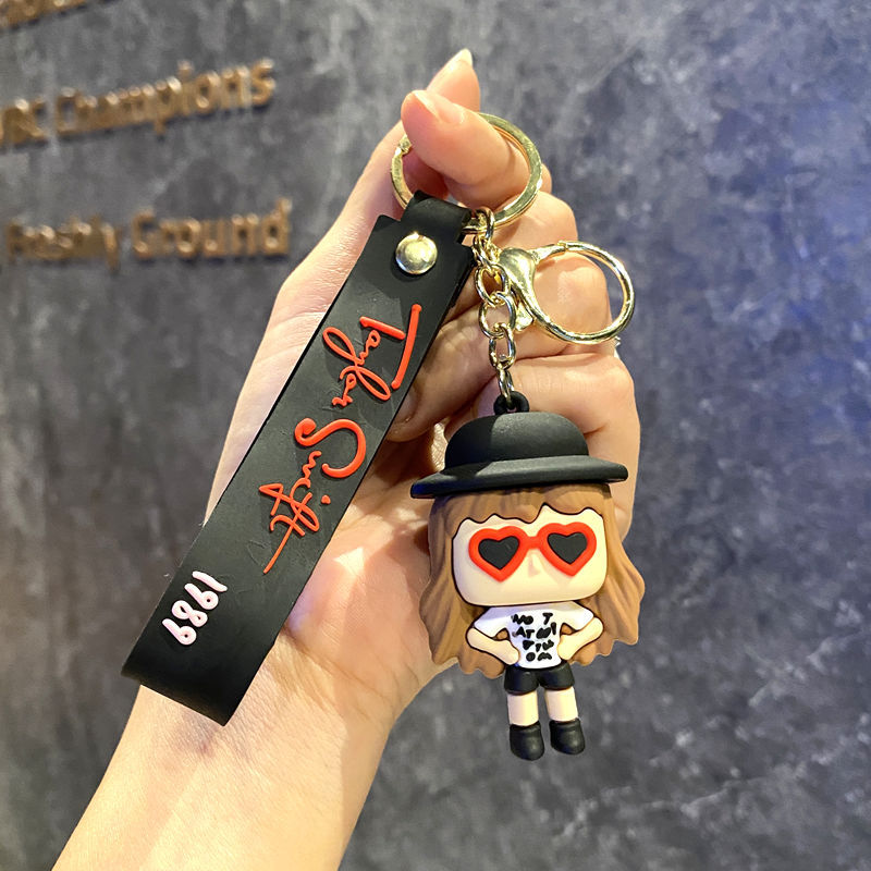 Singer Taylor Swift Keychain Q Version Female Singer Keychain Doll Gift ...