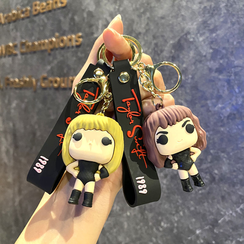 Singer Taylor Swift Keychain Q Version Female Singer Keychain Doll Gift ...