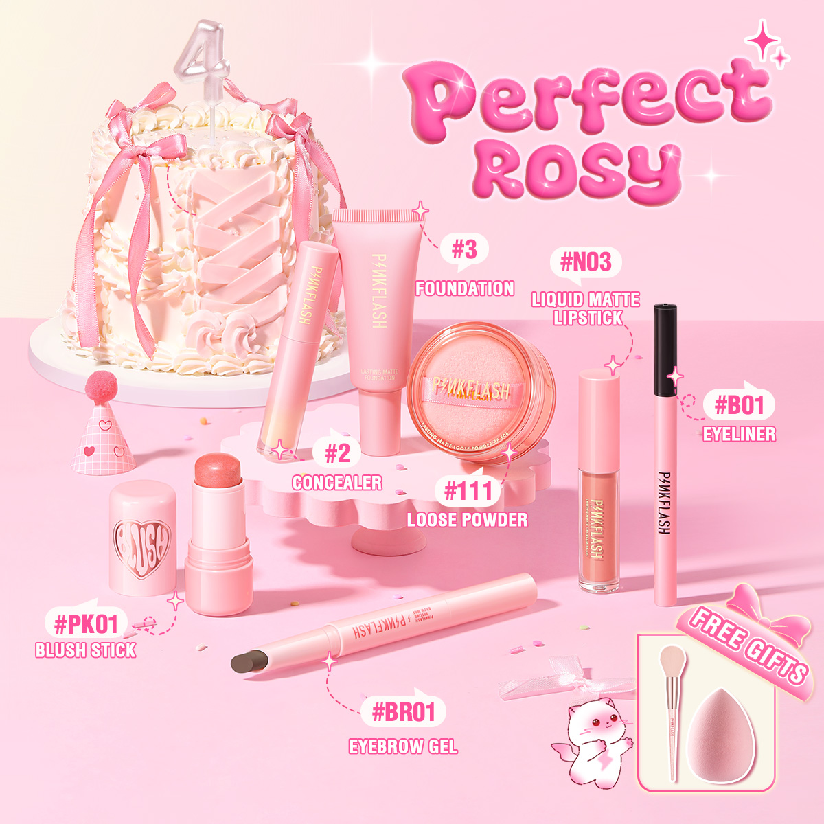 PINKFLASH 4th Anniversary Makeup Set With Gift | Shopee Philippines