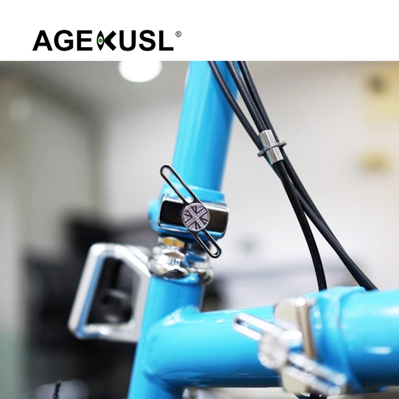AGEKUSL Union Jack Bike Hinge Clamps Plate Use For Brompton Hinge Clamp C Buckle Lever Folding ...
